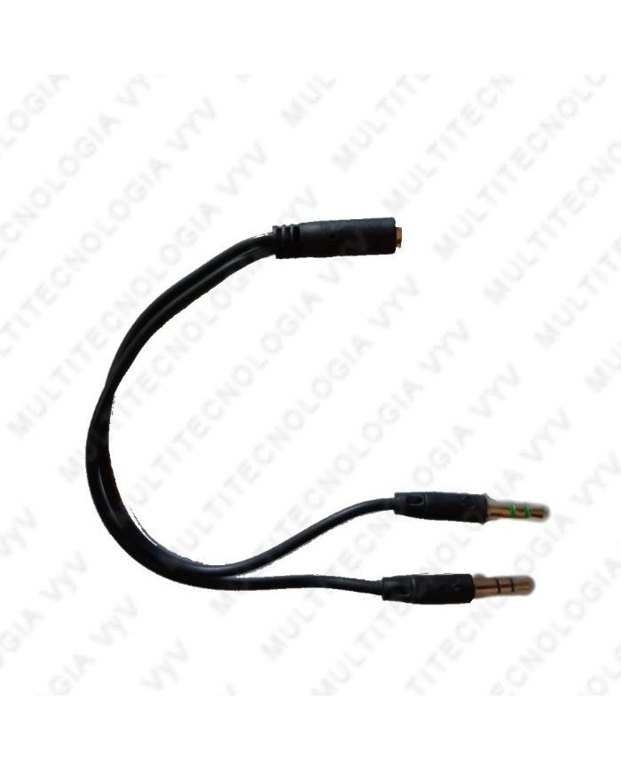 VC-CABLE DE AUDIO 3.5MM 1 HEMBRA 2 MACHO MIC+SPEAKER