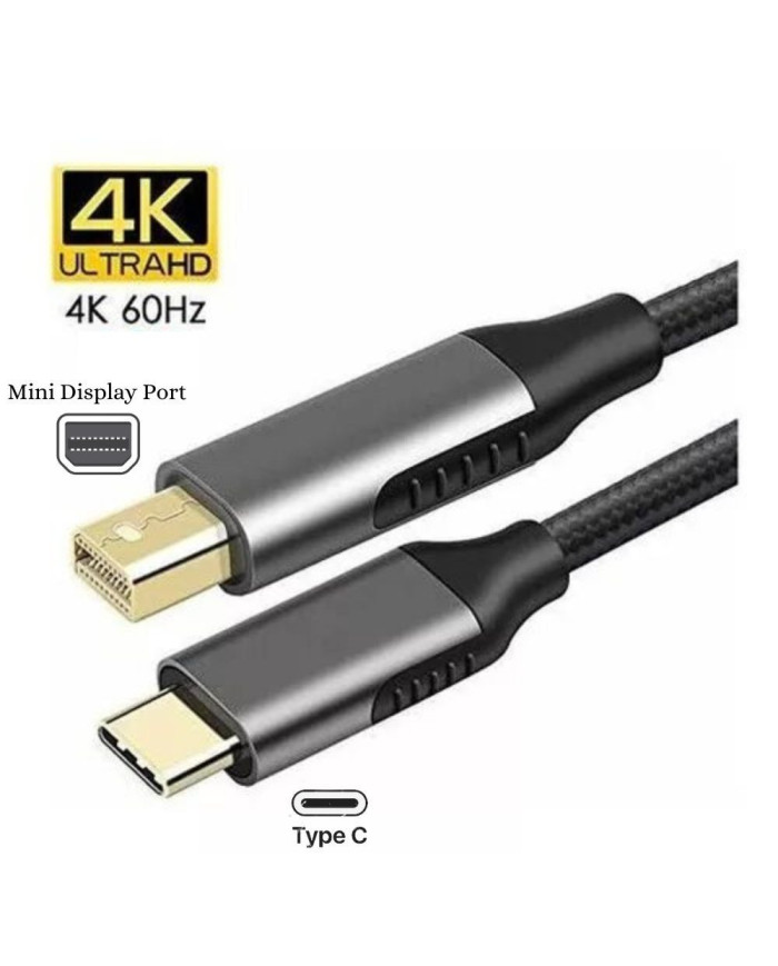 VC-CABLE CONVERTIDOR USB TIPO C A MINI DISPLAY PORT L-1.8 m